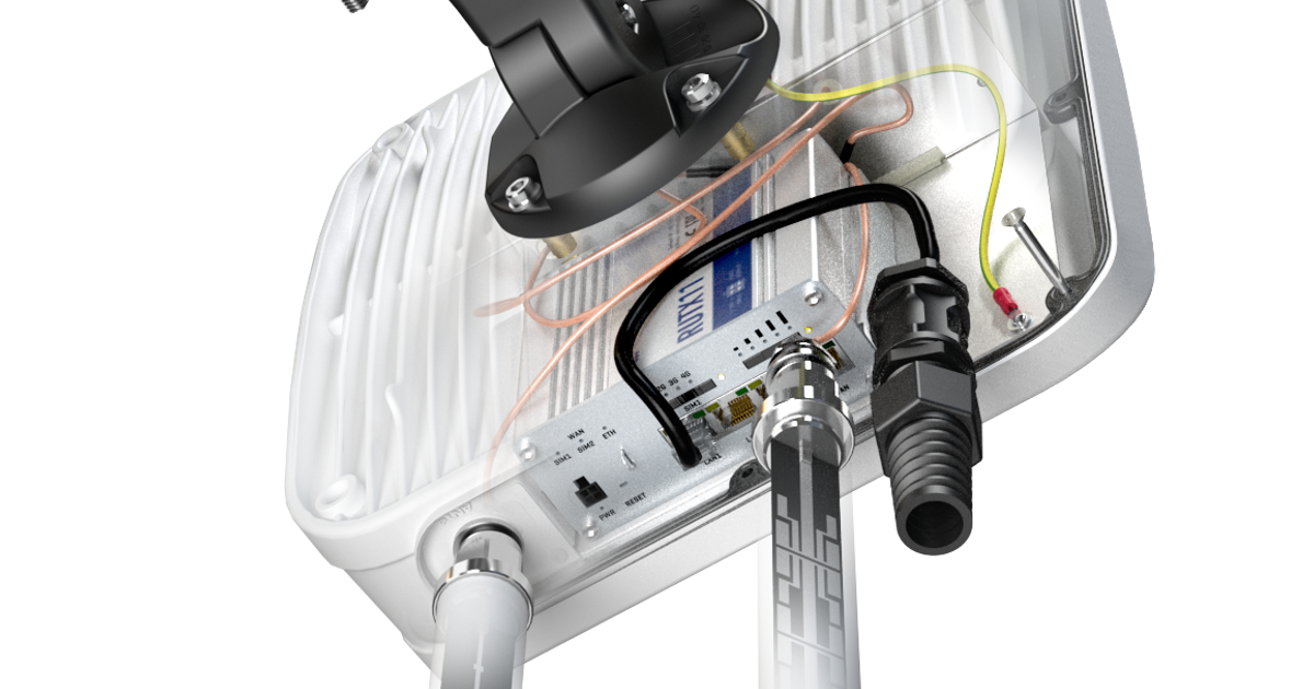 QuMax antenna with IP67 enclosure for Teltonika RUTX11