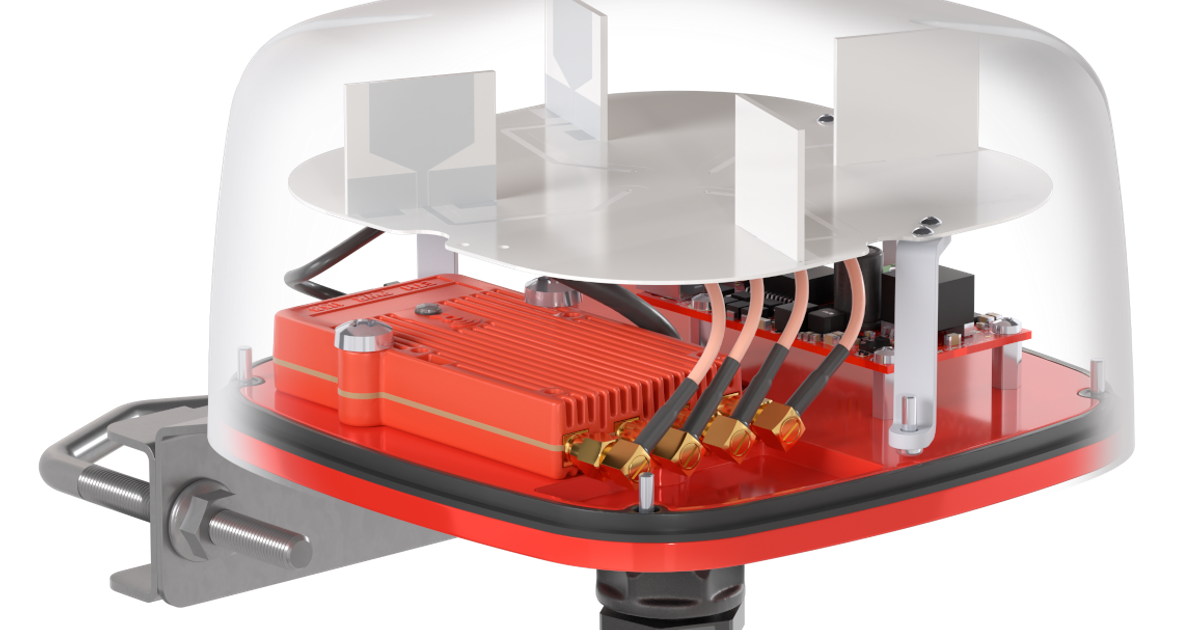 QuShell HD for Rajant Cardinal + PoE Converter- an omnidirectional 4x4 ...